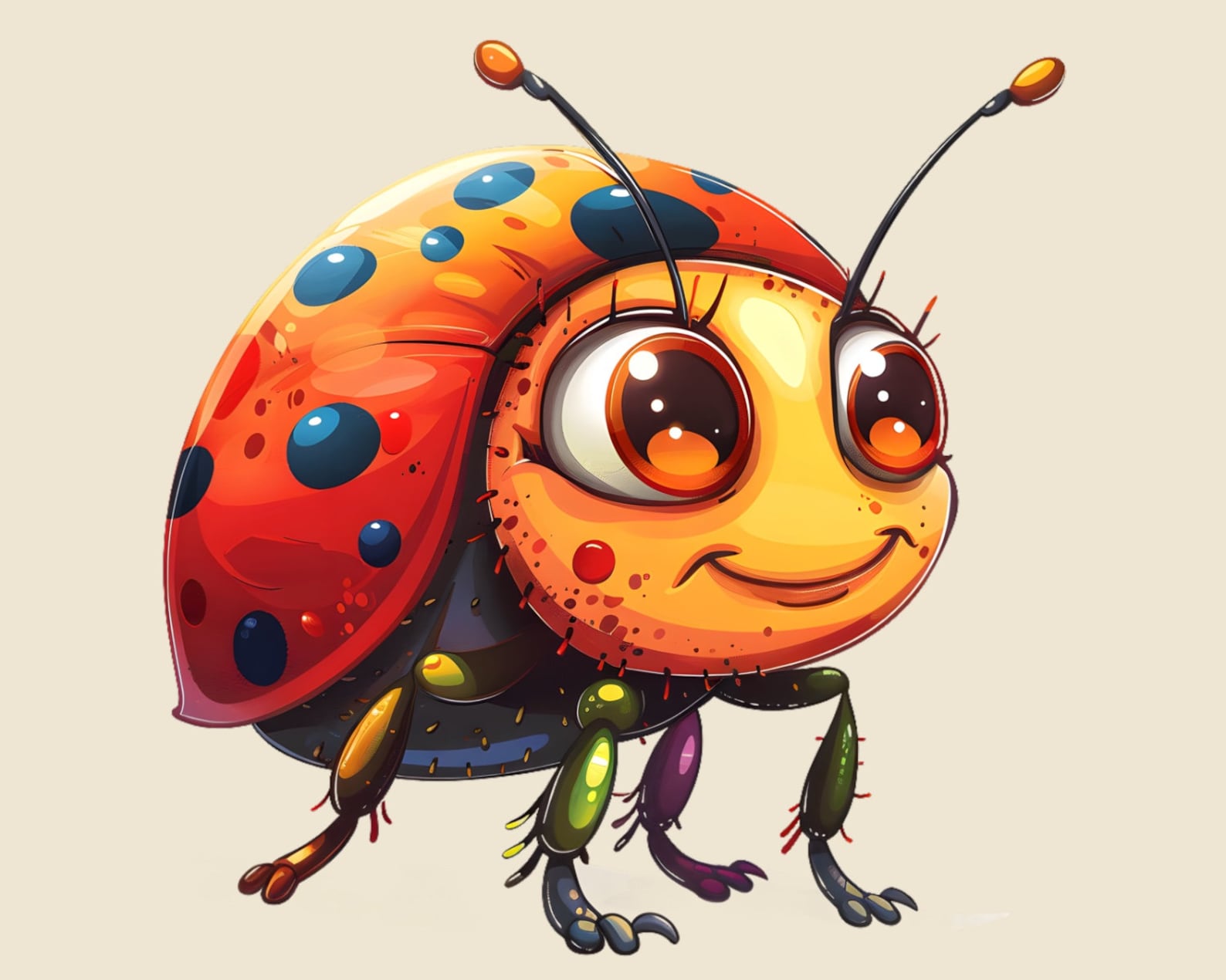 Lady Bug Clip Art Cute Lady Bug Beetle Png Art Summer Gardening Clipart ...