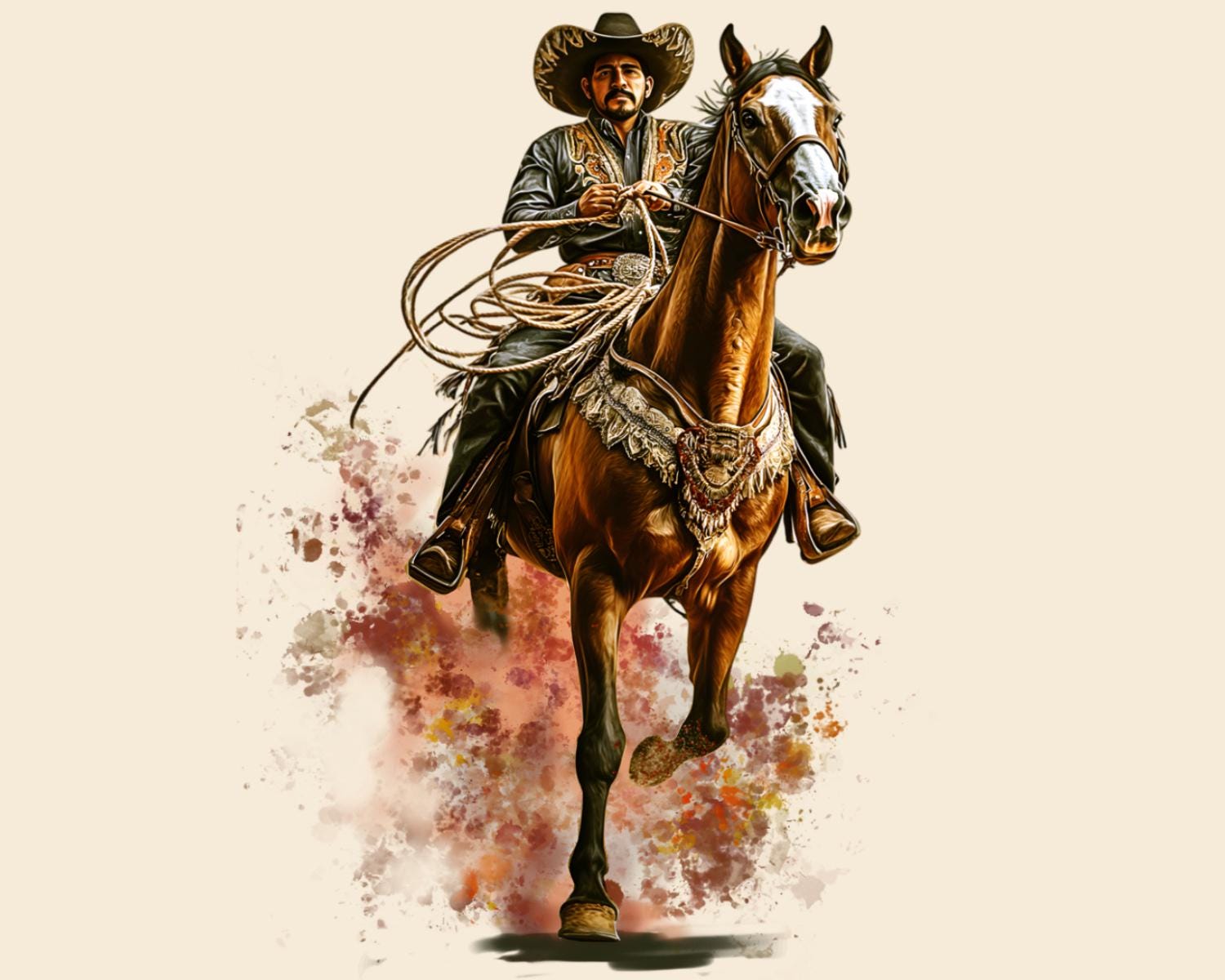 Vaquero Riding a Horse PNG Sublimation Design Mexican Cowboy PNG ...