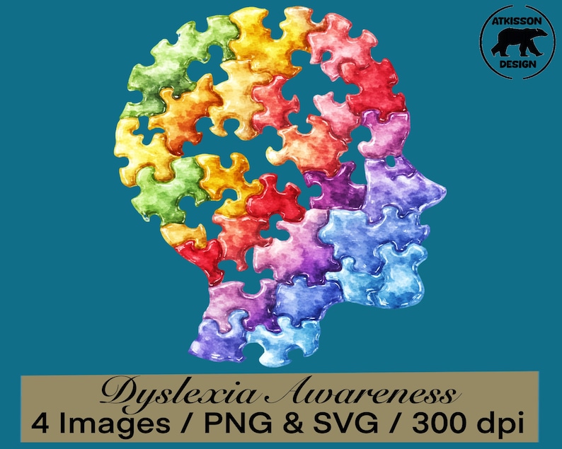 Dyslexia Awareness PNG Brain Clipart Autism Artwork Neurodiversity ...