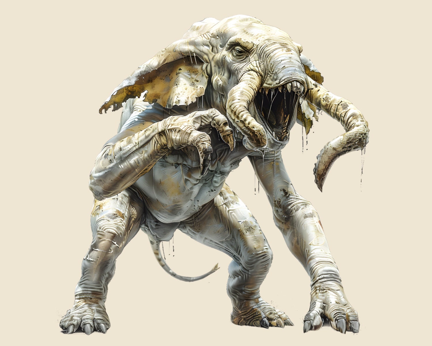 Monster Clipart Scary Creature PNG Fantasy Beast SVG Vector Creepy ...