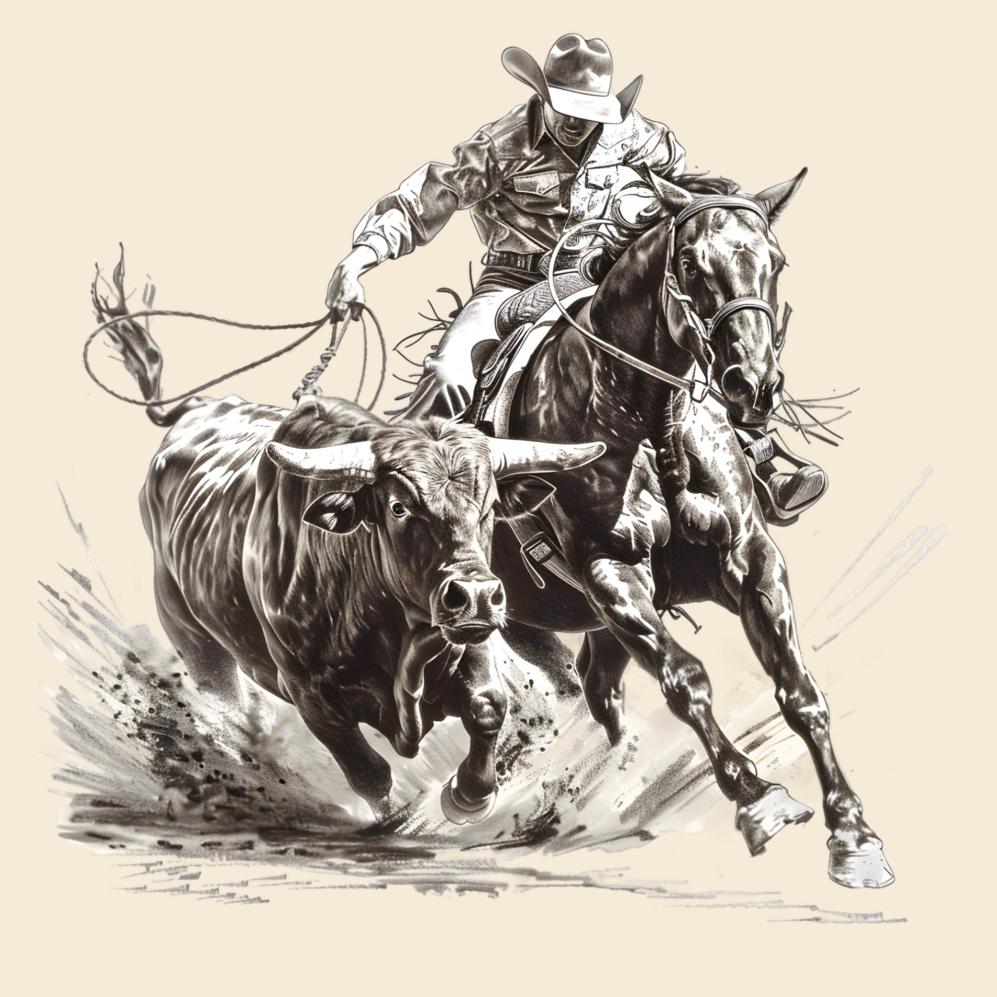 Rodeo Clipart Pencil Drawing Transparent Background PNG Barrel Racing ...