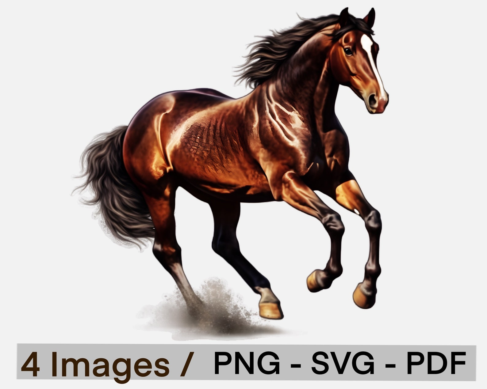 Horse Clipart Equine Clip Art Horse Vector Graphic SVG Stallion Running ...