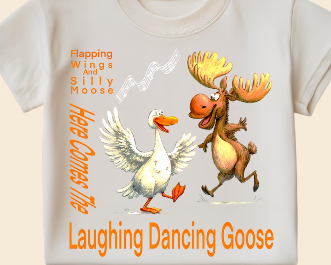 Silly Goose Cartoon PNG SVG: Dancing Animals Clipart (digital Download ...