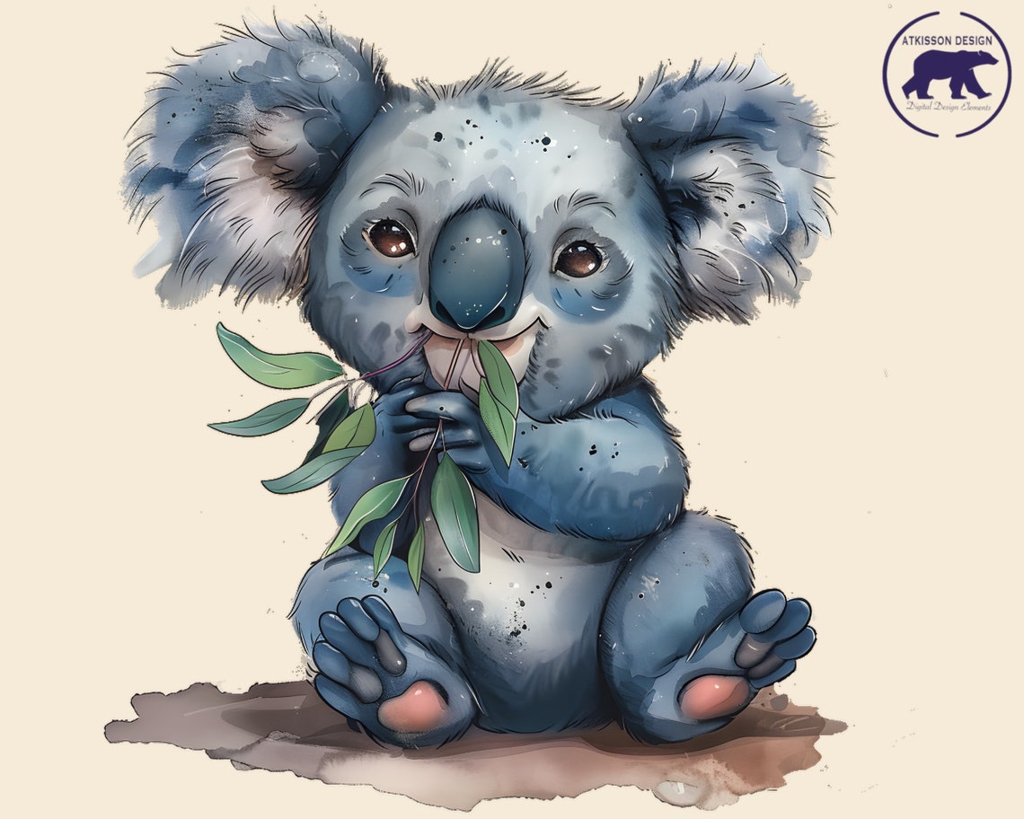 Koala Clipart Australian Wildlife PNG Image Marsupial SVG Vector ...