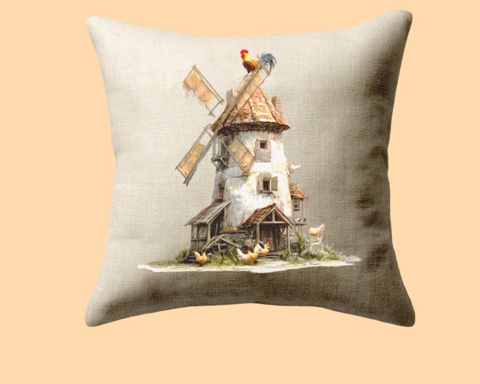 Country Farm Windmill Scene PNG SVG: Sublimation Design, DTF Transfer ...
