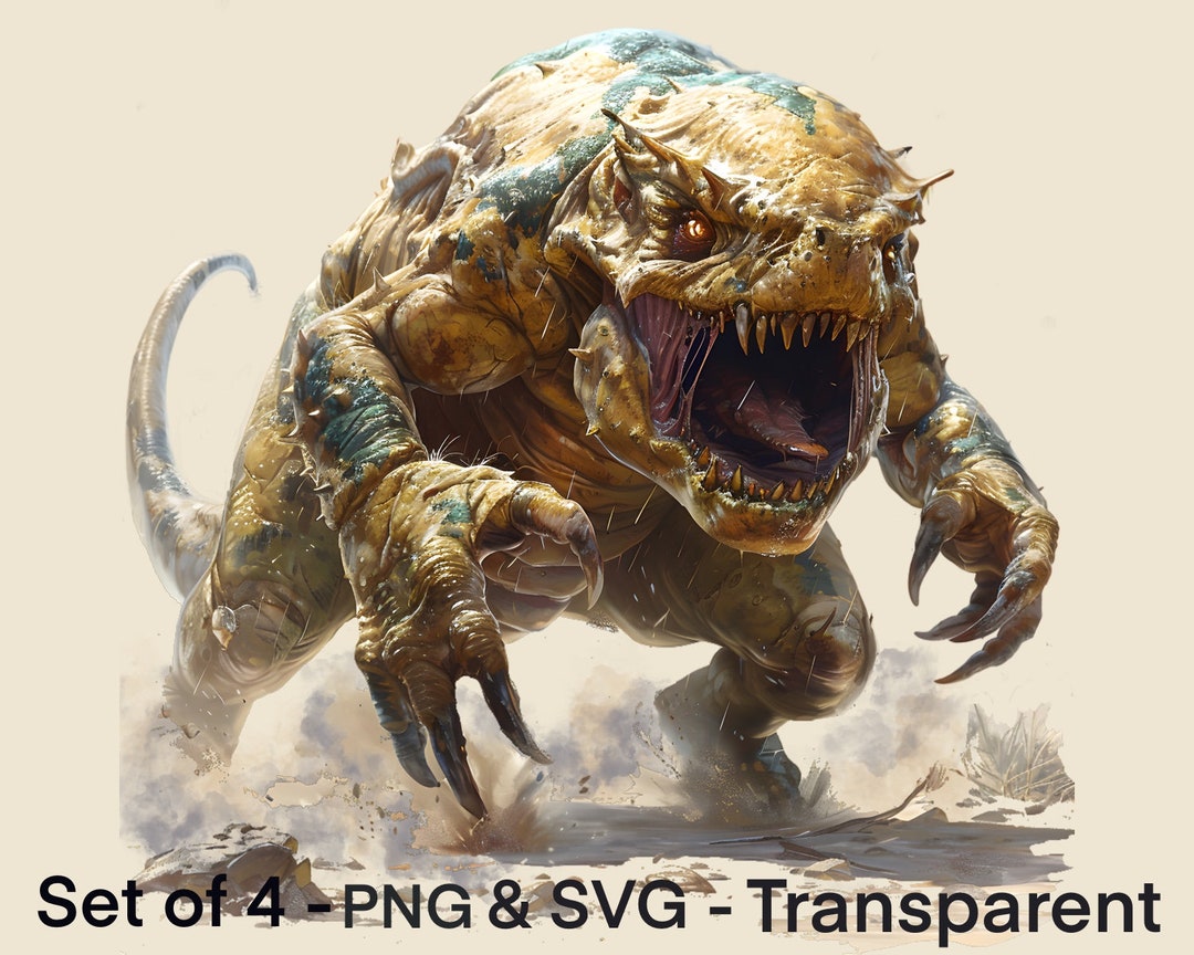 Monster Clipart Scary Creature PNG Fantasy Beast SVG Vector Creepy ...