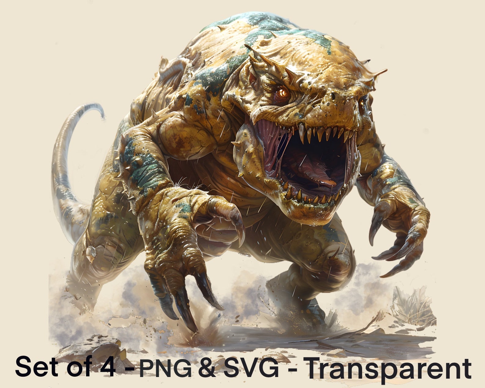 Monster Clipart Scary Creature PNG Fantasy Beast SVG Vector Creepy ...