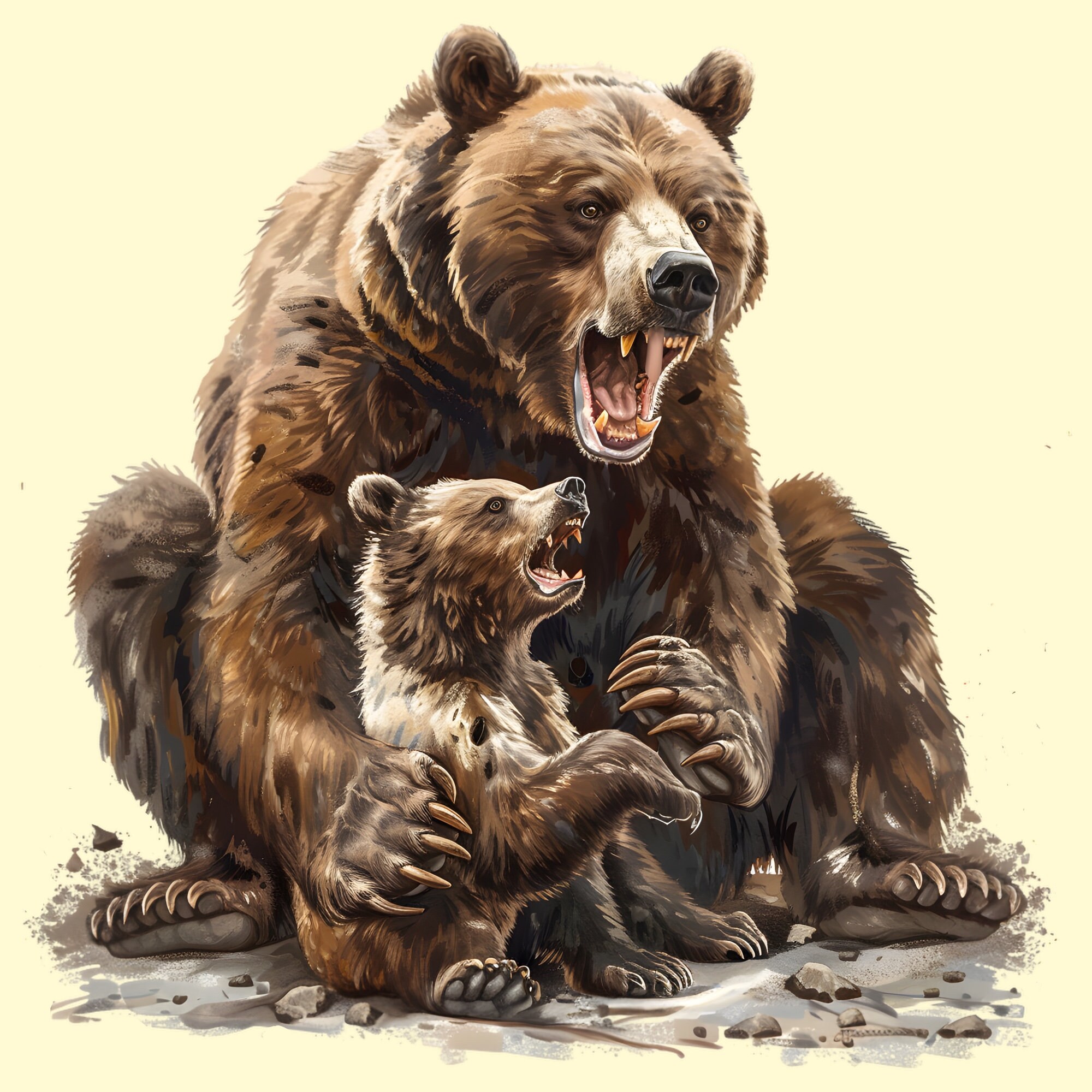 Grizzly Bear Clipart Transparent Background PNG Brown Bears Realistic ...