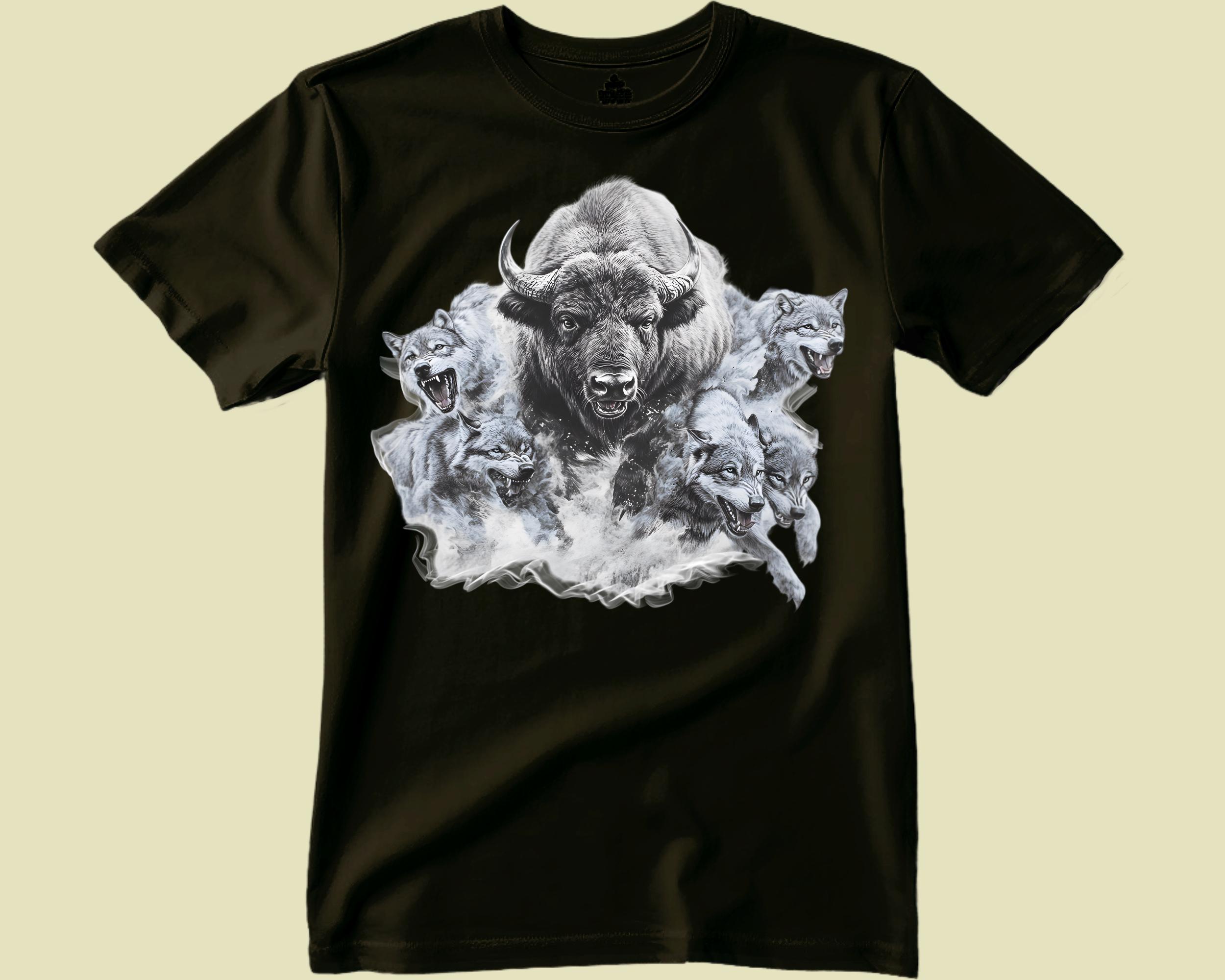 Realistic Buffalo Animal Drawing PNG Illustrated Artwork Wolves ...