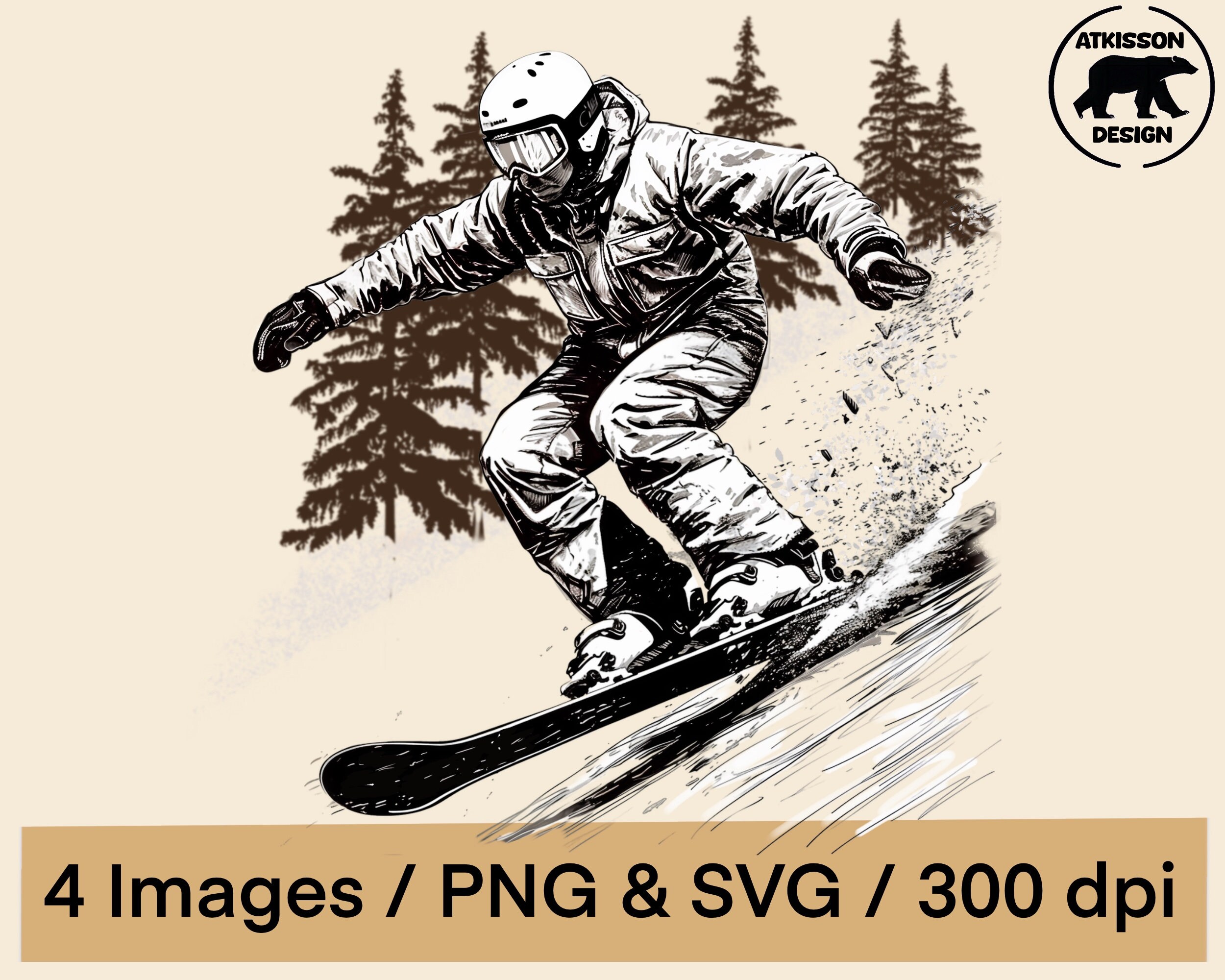 Snowboarder Clip Art PNG Winter Sports Pencil Sketch Snowboarder Vector ...