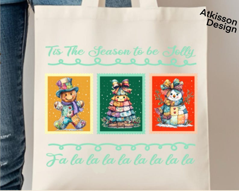 Christmas Patchwork Characters PNG SVG: Quilt T-shirt Design (digital ...