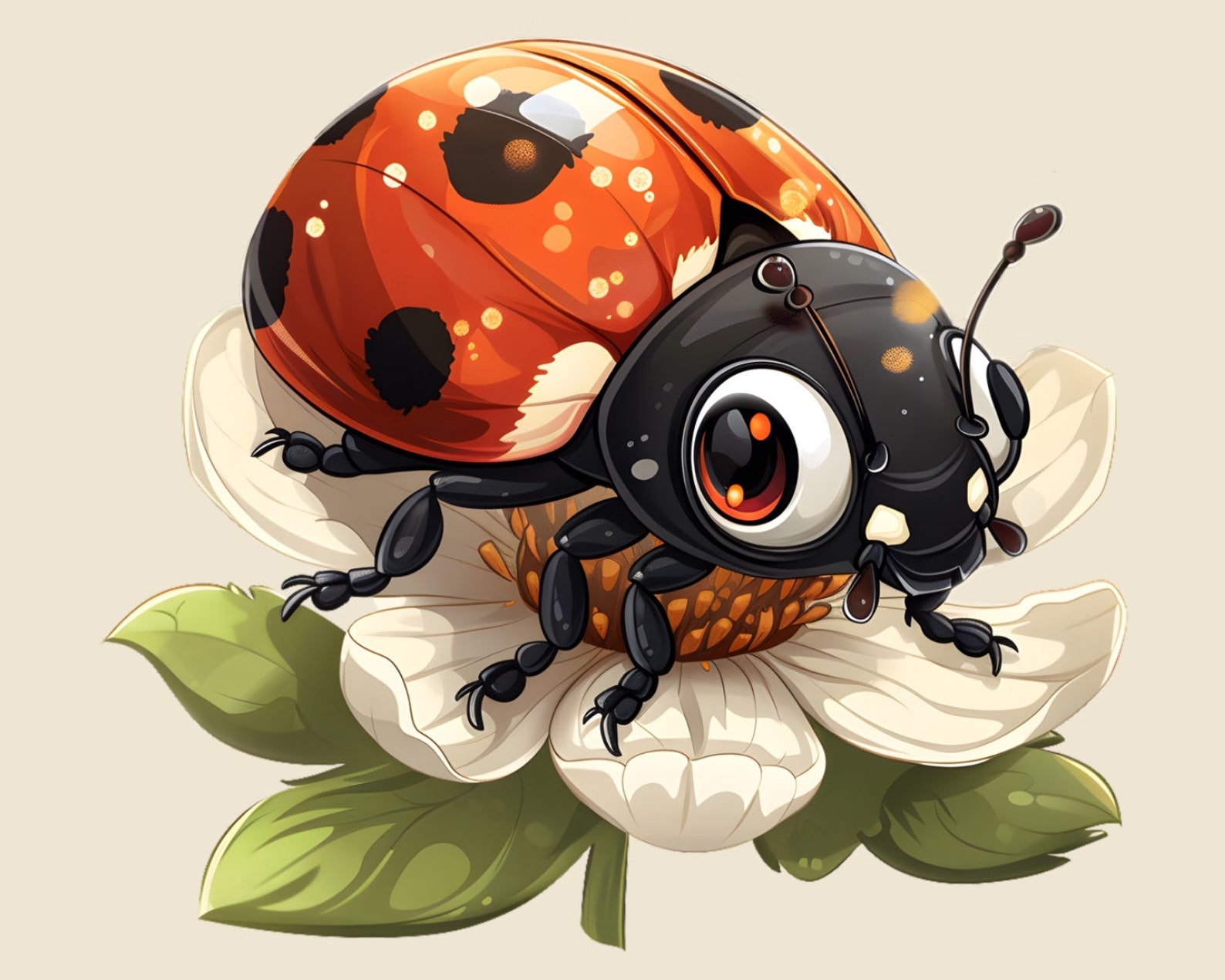 Lady Bug Clip Art Cute Lady Bug Beetle Png Art Summer Gardening Clipart ...