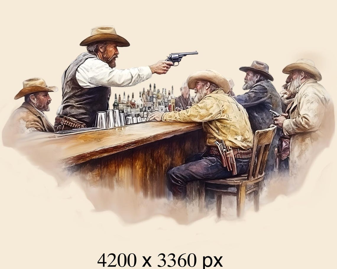 Western Saloon Clipart Cowboy PNG Images Dance Hall Bar Girl Picture ...