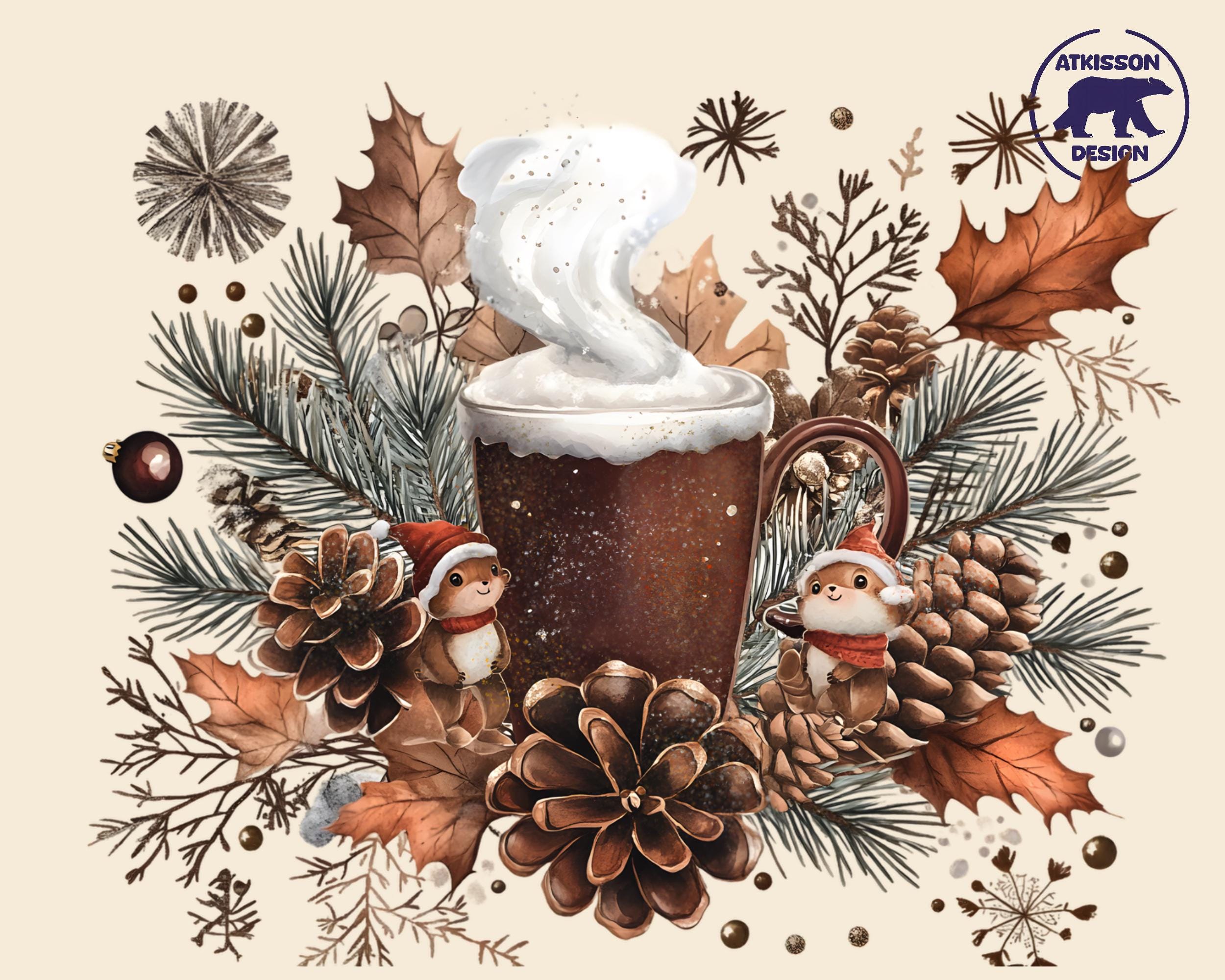 Winter Season Clip Art PNG Pinecone Graphic Ornament Images Coffee ...