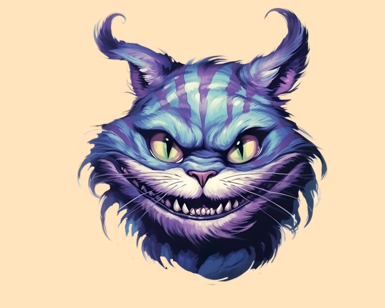 PNG Cheshire Cat, Set of 4 Individual Elements on a Transparent ...