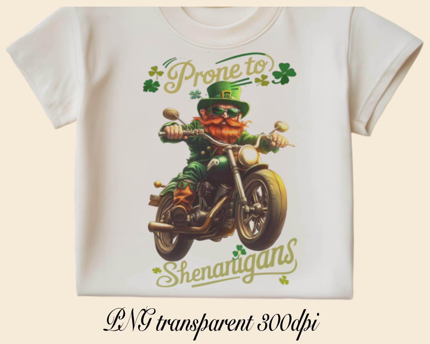 Motorcycle Riding Leprechaun PNG Sublimation Design St Patricks Day Png ...