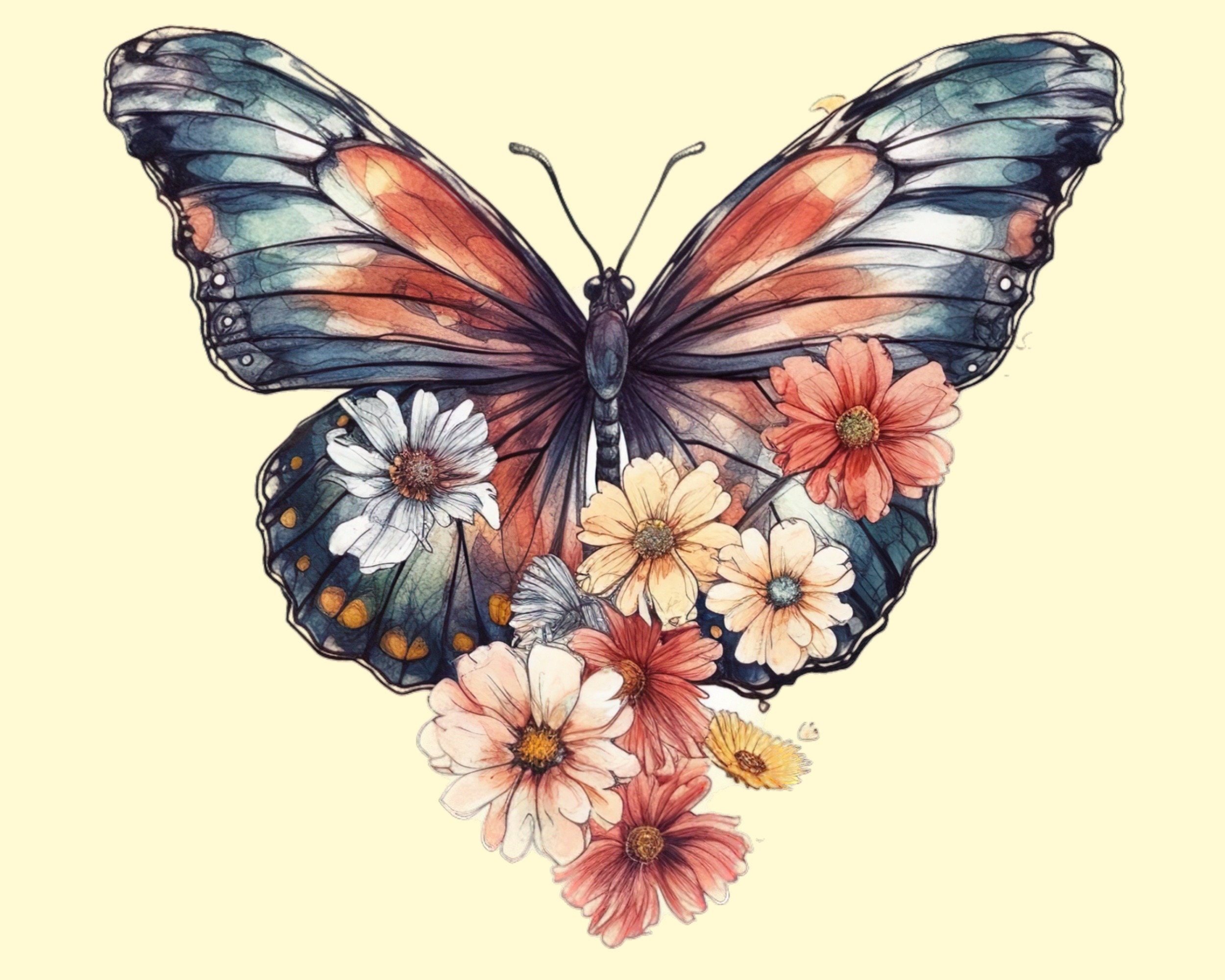 Butterfly Clipart Insect Watercolor Spring Transparent Background PNG ...