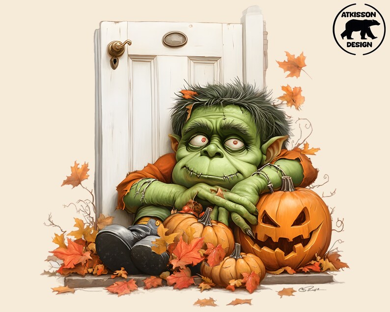 Frankenstein Monster Clipart Halloween PNG Classic Monster Vector ...