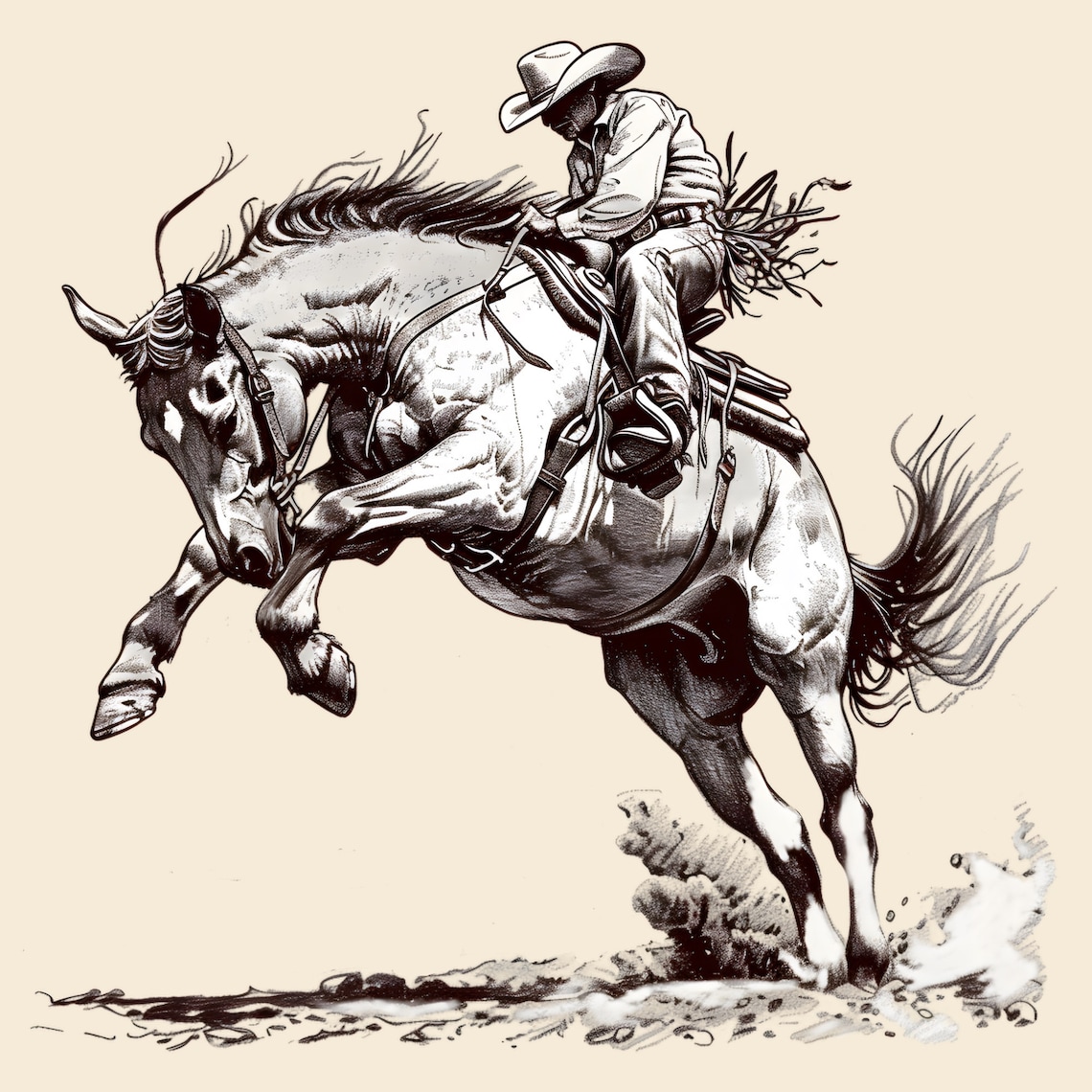Rodeo Clipart Pencil Drawing Transparent Background PNG Barrel Racing ...