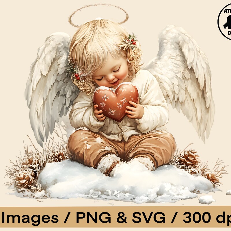 Snow Angel Clipart - Etsy