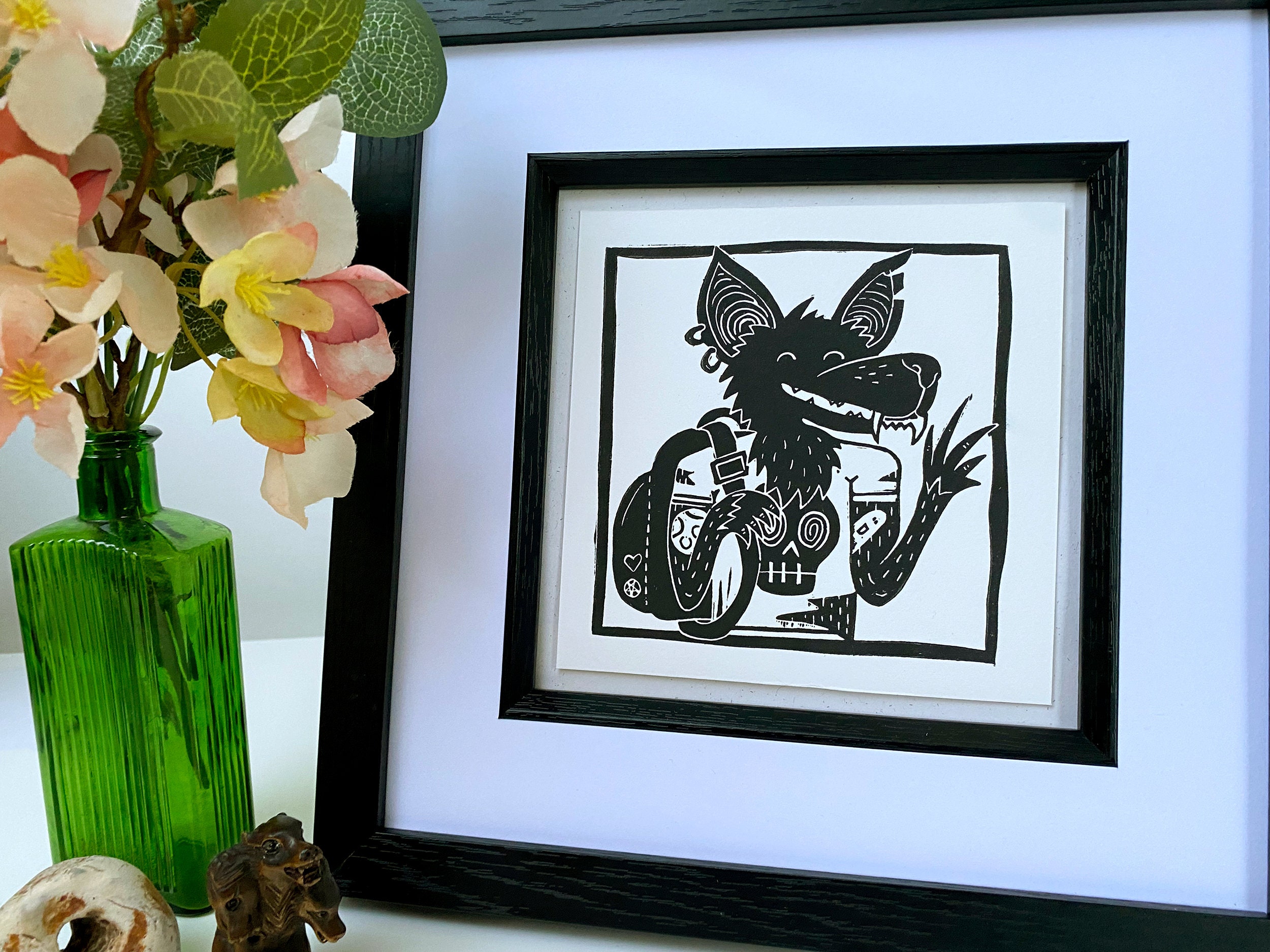 Horror High Werewolf. Monster Linocut Print. LGBTQIA Wall - Etsy
