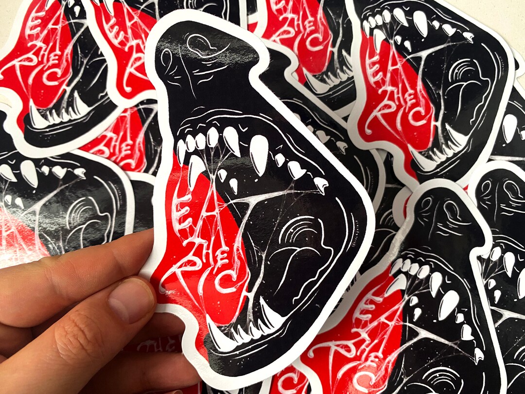 Eat the Rich Vinyl Sticker. Political Socialist Angry Stationary Decal ...