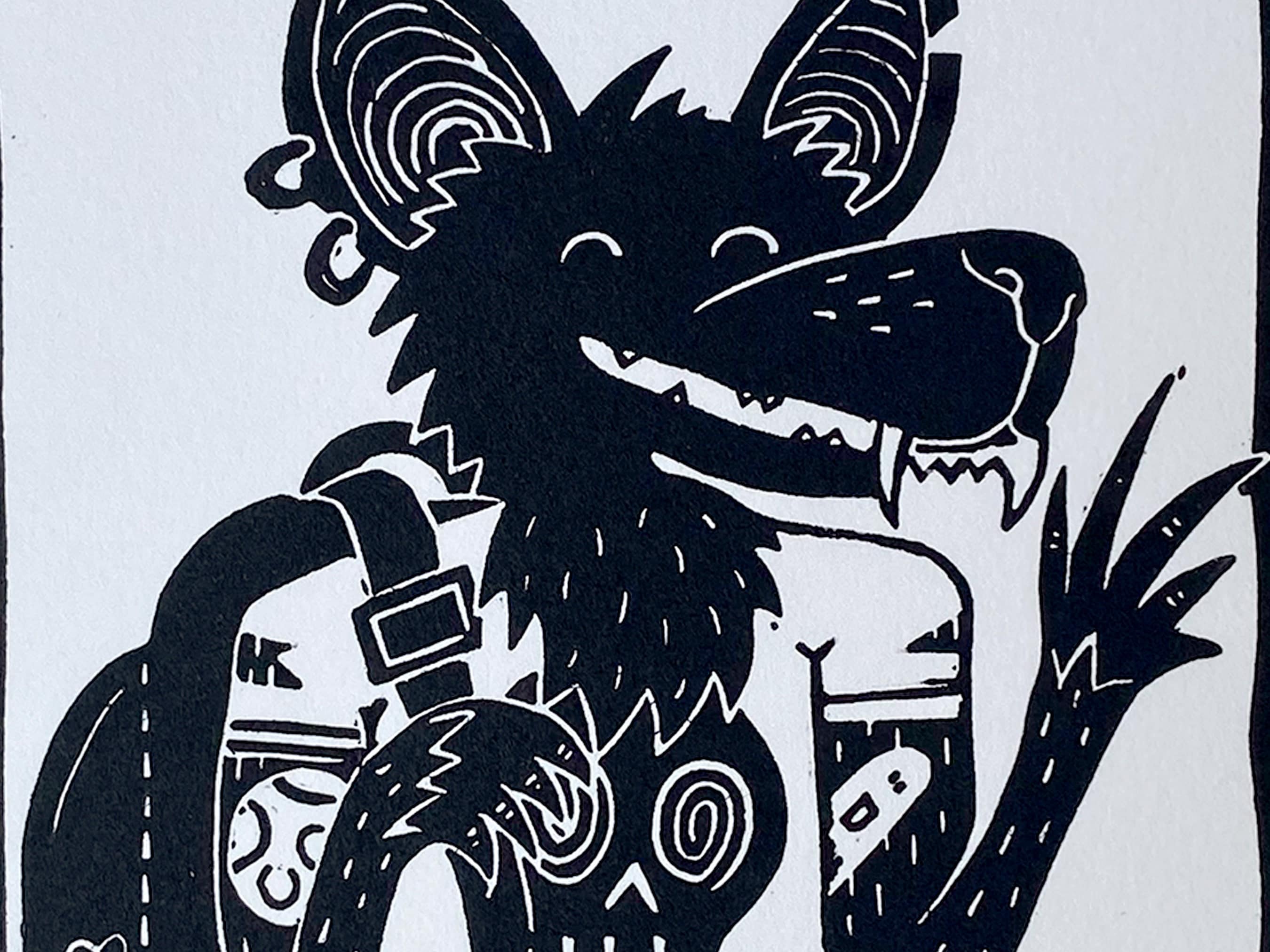 Horror High Werewolf. Monster Linocut Print. LGBTQIA Wall - Etsy