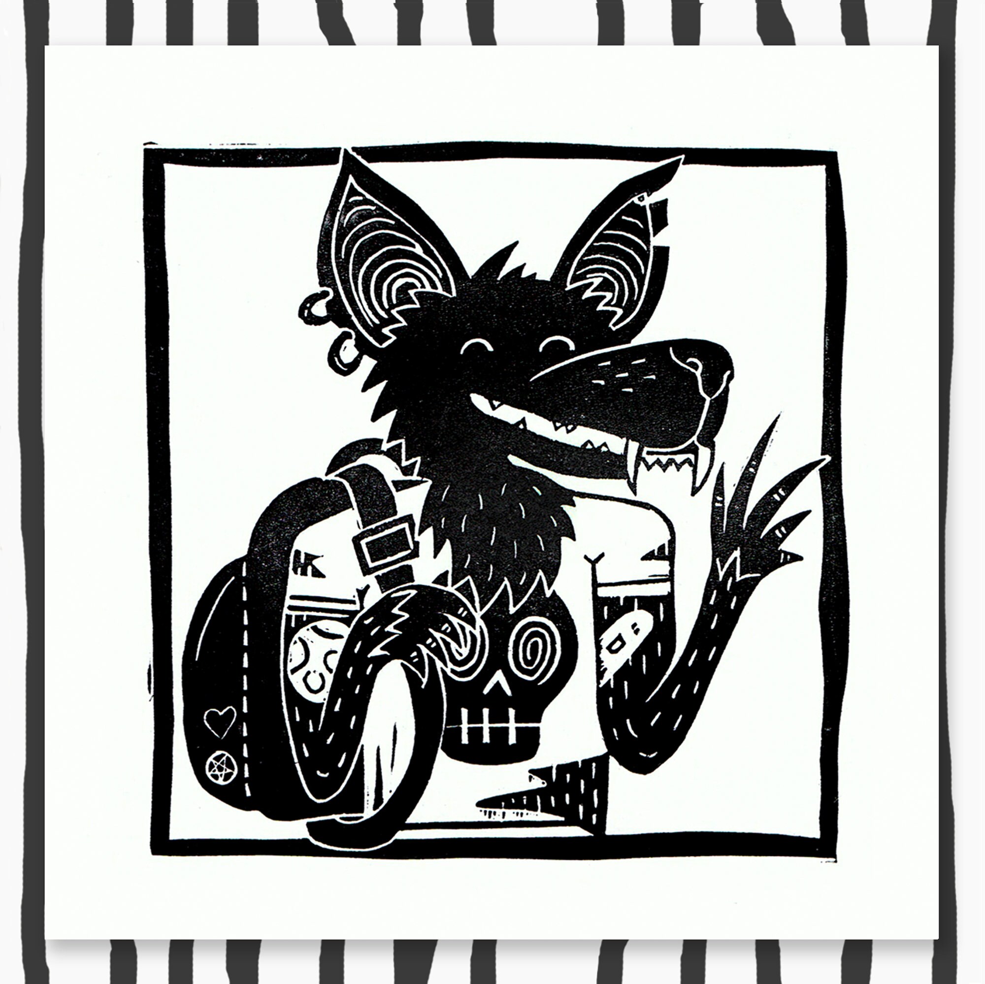 Horror High Werewolf. Monster Linocut Print. LGBTQIA Wall - Etsy