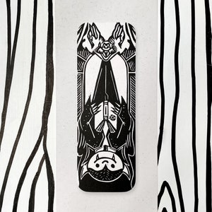Linocut Dracula Bookmark. Vampire Bat. Bram Stoker. Horror Gothic ...
