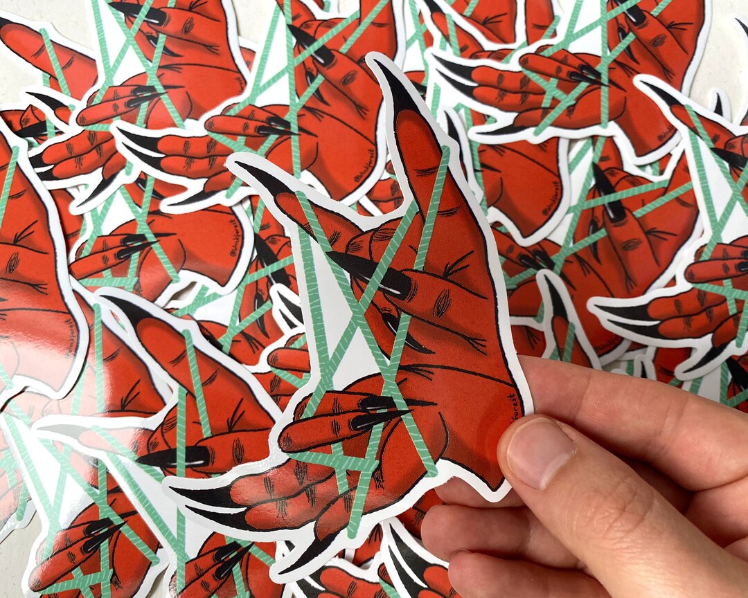 Devils Cradle Vinyl Sticker. Moody Devil Gothic Stationary Decal ...