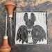 Vampire Bat Linocut Print From My 'horror High' - Etsy UK
