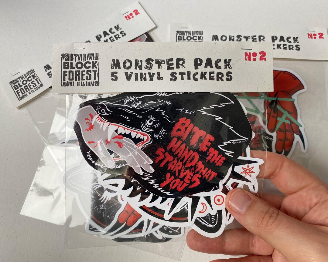 5 Vinyl Sticker Monster Pack 2. Gothic and Alternative Stationary Decal ...