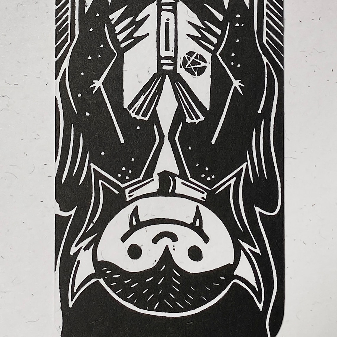 Linocut Dracula Bookmark. Vampire Bat. Bram Stoker. Horror | Etsy