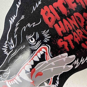 Bite the Hand That Starves You Vinyl Sticker. Political Socialist Angry ...