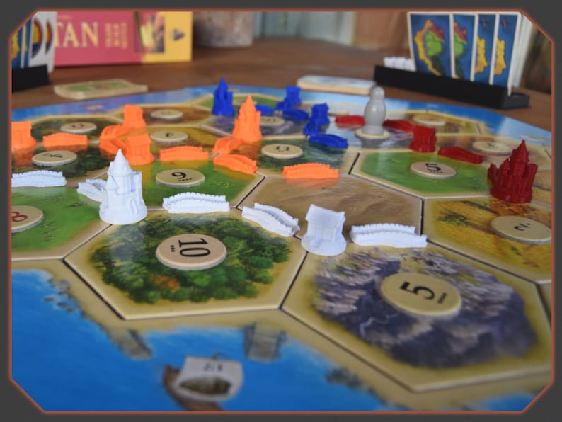 Catan Upgraded Player Pieces & Dashboard / Tokens / Upgrade / Game Add ...