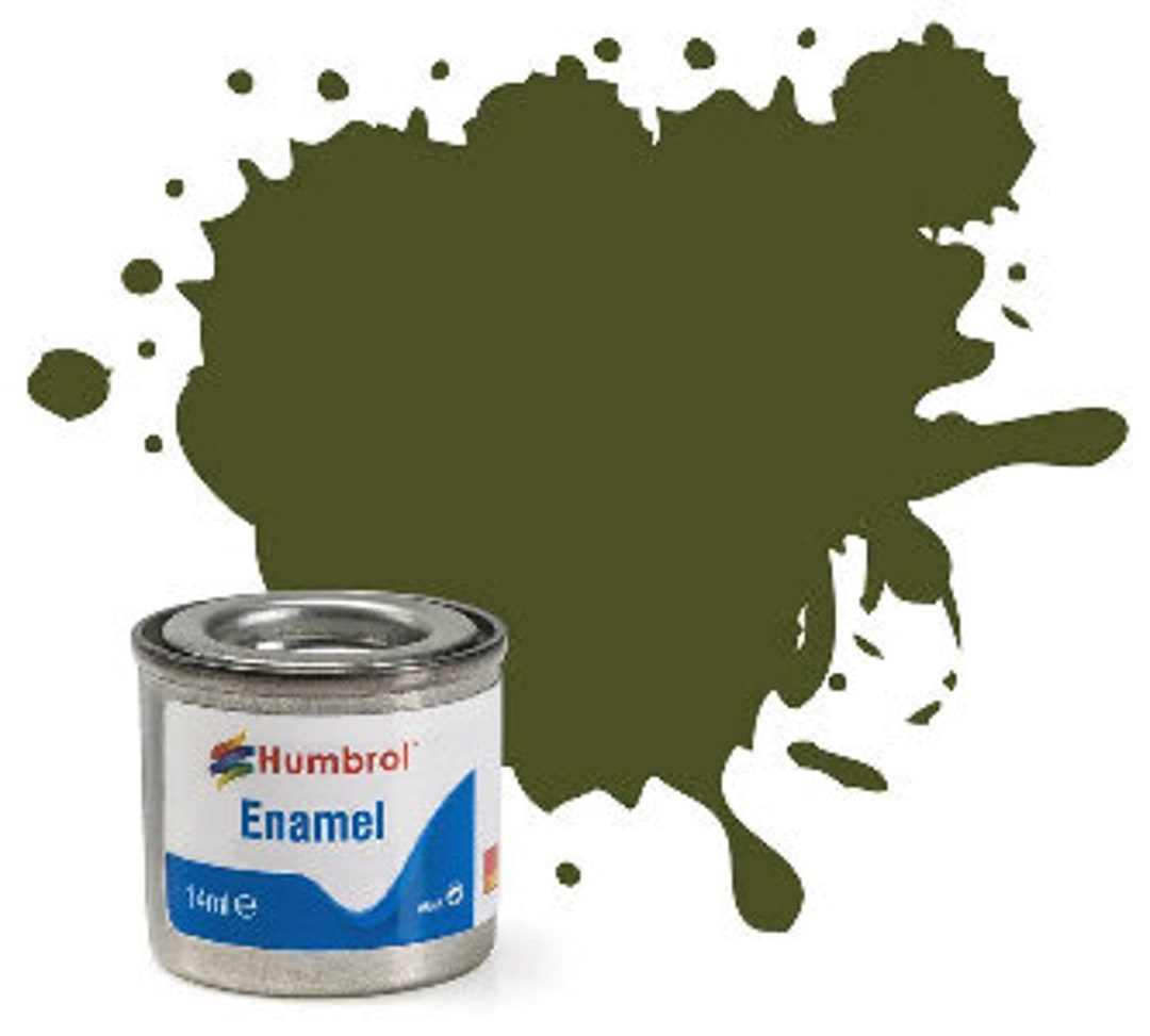 Humbrol Enamel Model Paint: Olive Drab, Matte, Shade #155 - 14 Ml ...