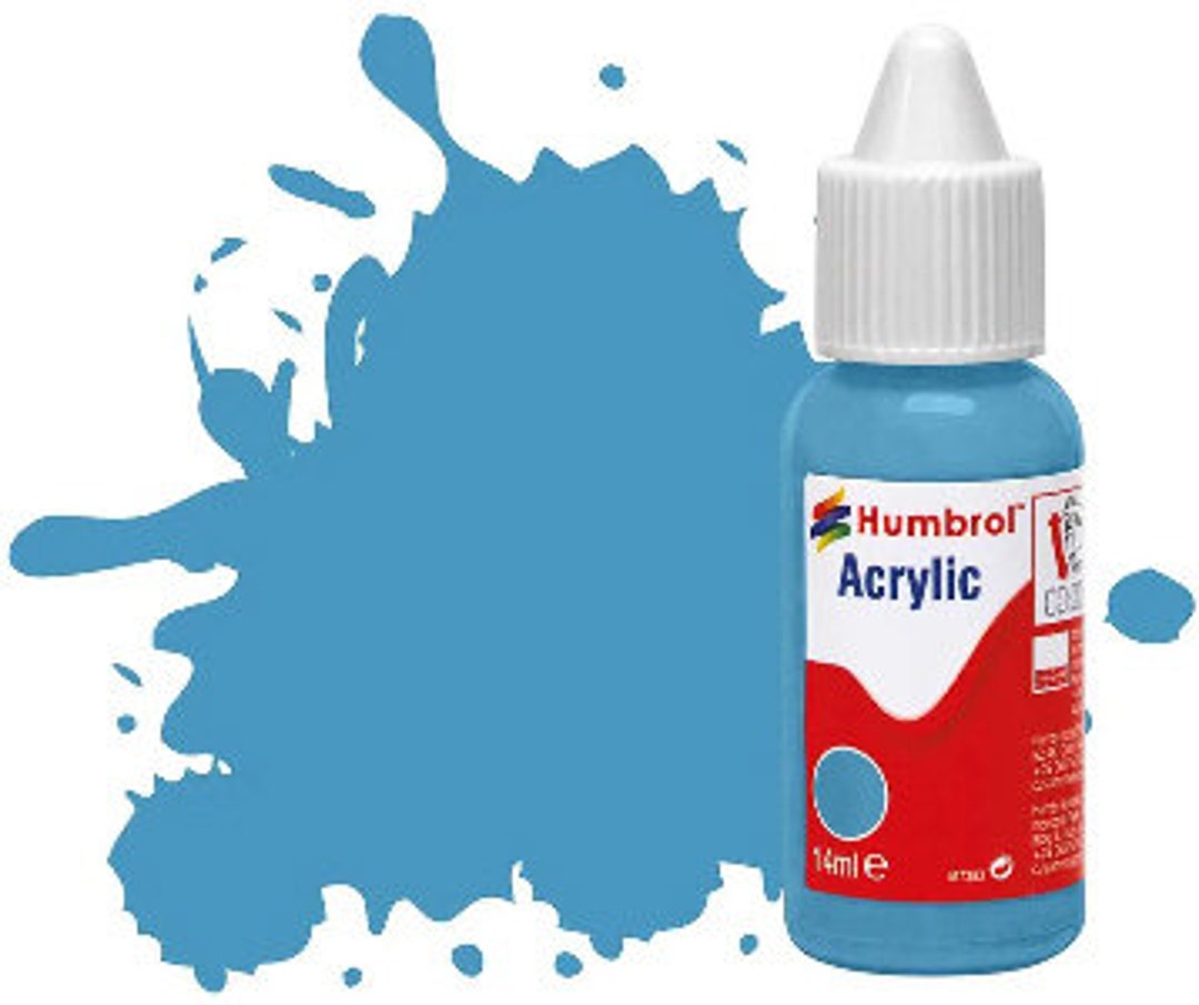 Humbrol Acrylic Model Paint: Middle Blue, Matte, Shade #89 - 14 Ml ...