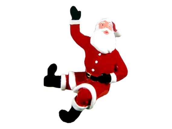 Santa waving Hand Cast Vintage Style Metal Figure For | Etsy