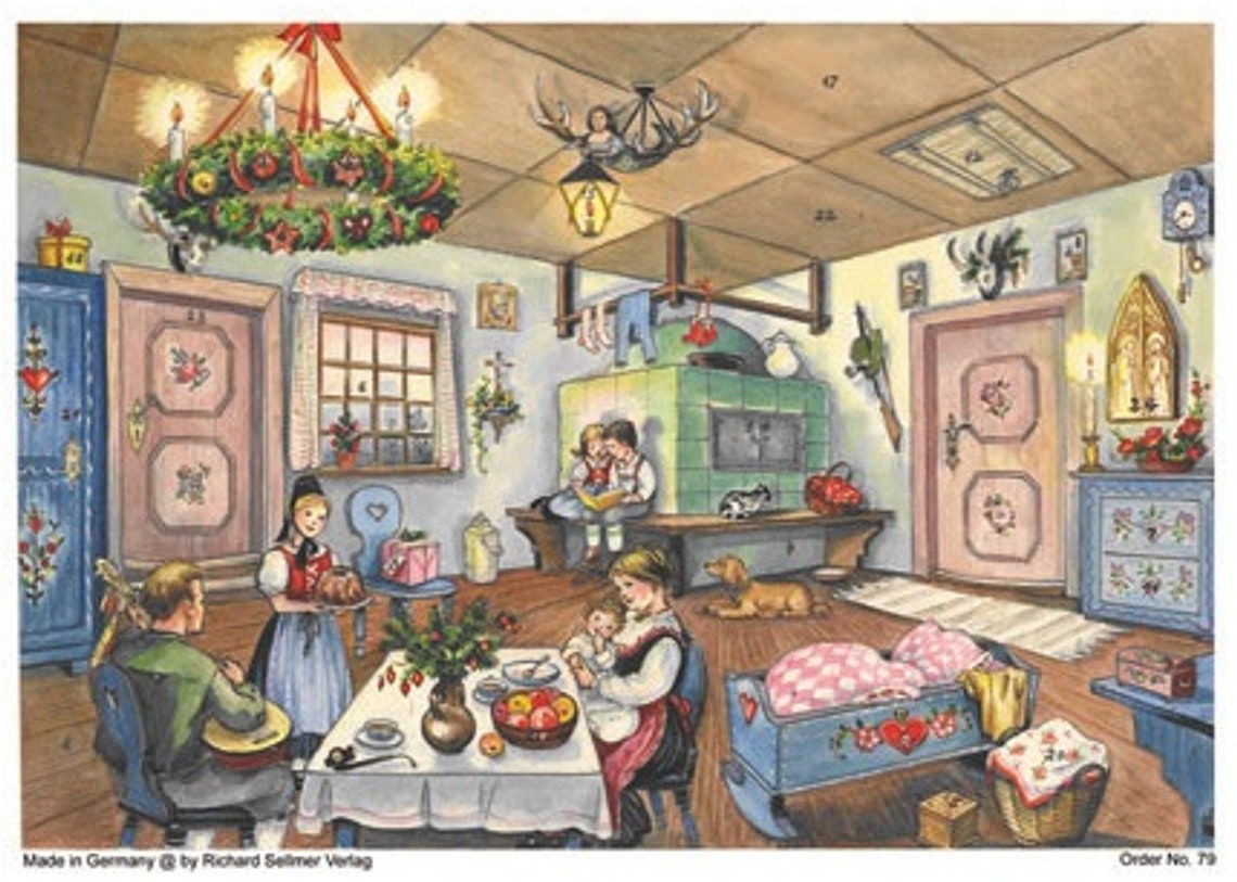 German Advent Calendar Cozy Christmas Room - Etsy