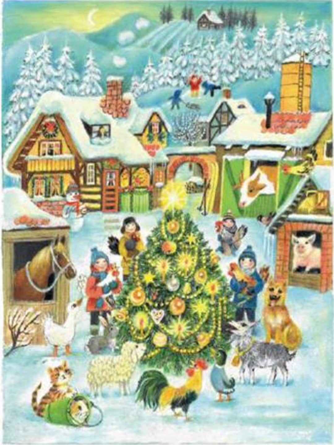 German Advent Calendar - Christmas on the Farm - Etsy