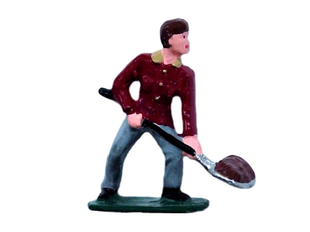 Worker Digging - Hand Cast Vintage Style Metal Figure - Etsy