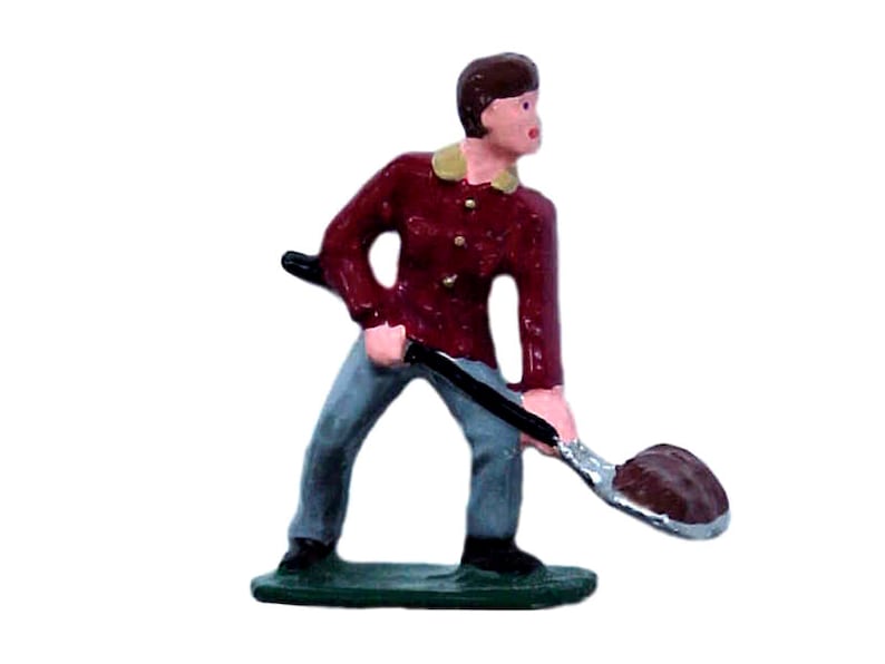 Worker Digging Hand Cast Vintage Style Metal Figure - Etsy