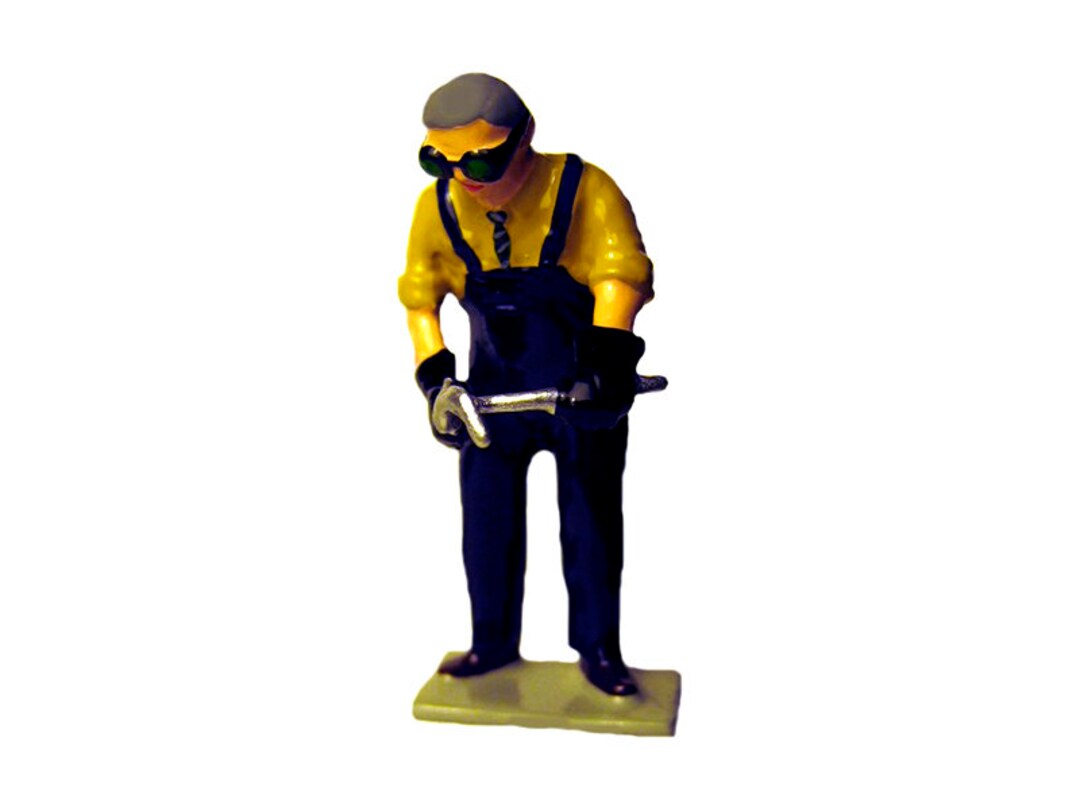 Welder Standing - Hand Cast Vintage Style Metal Figure - Etsy