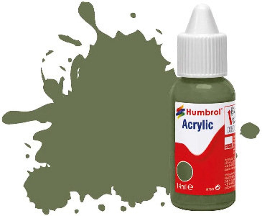 Humbrol Acrylic Model Paint: Army Green, Matte, Shade #102 - 14 Ml ...