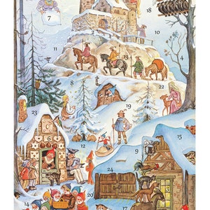 German Christmas Card / Advent Calendar Fairy Tale Castle - Etsy