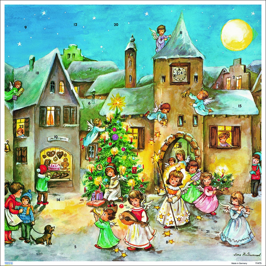 German Advent Calendar - Angel Parade - Etsy