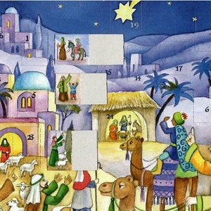 German Advent Calendar - "three Kings Come to the Stable" - Etsy