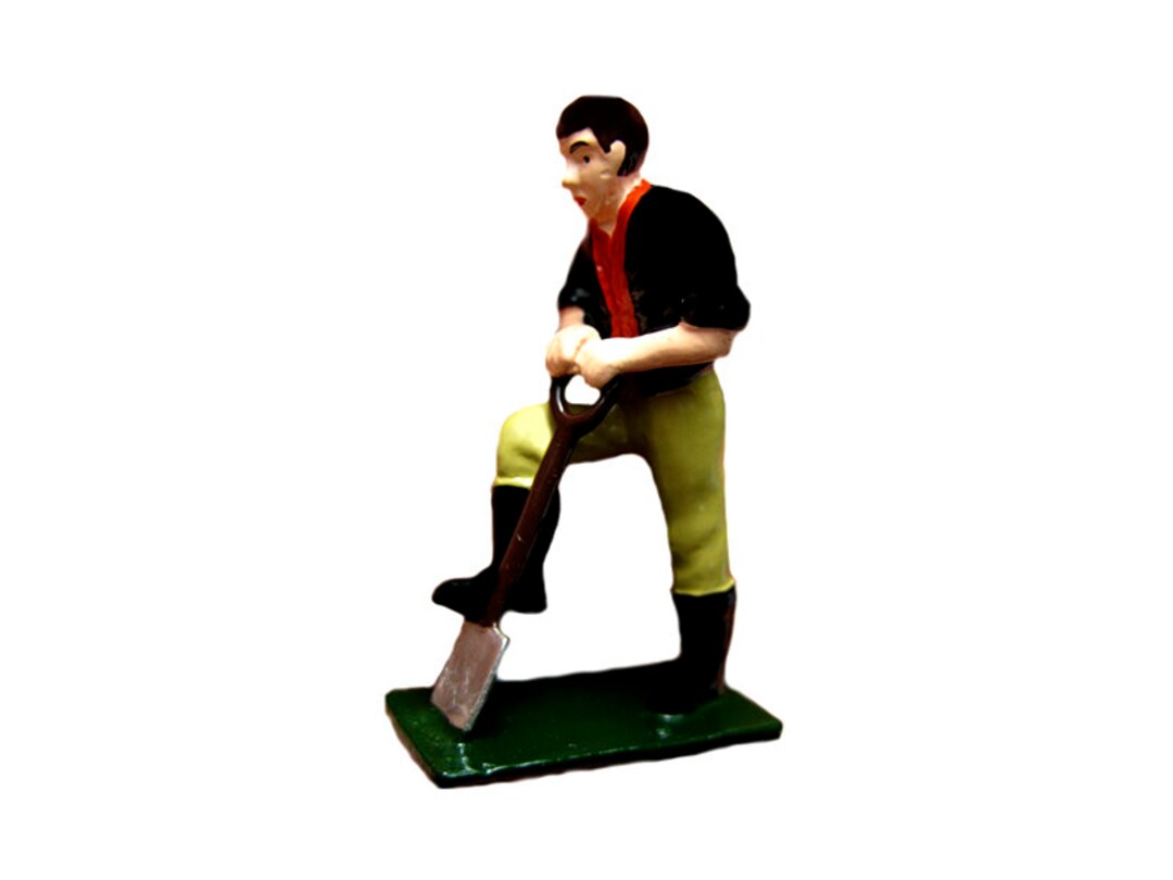 Worker Digging - Hand Cast Vintage Style Metal Figure - Etsy