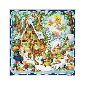 German Advent Calendar Santa's Gingerbread House - Etsy