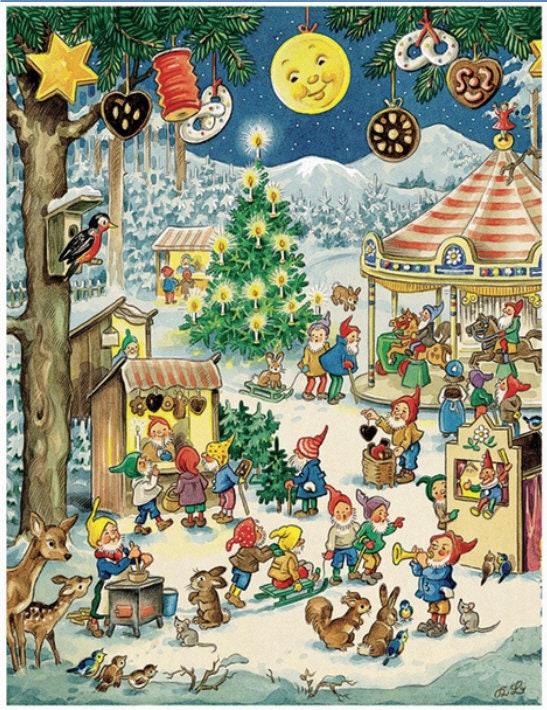 German Advent Calendar Elf Christmas Festival Smaller - Etsy